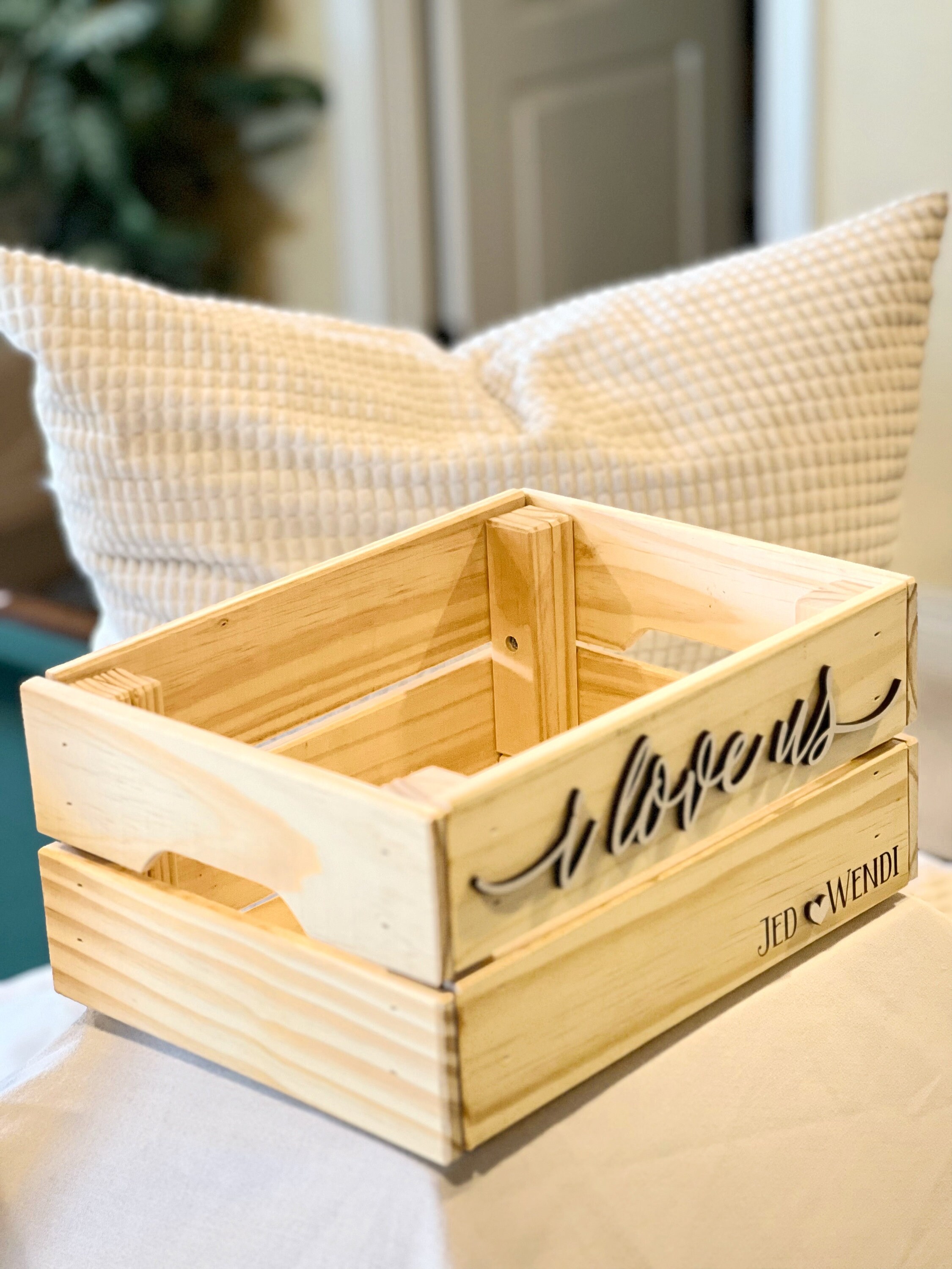 Personalized Storage Crate Gift Basket/personalized Wedding Gift ...