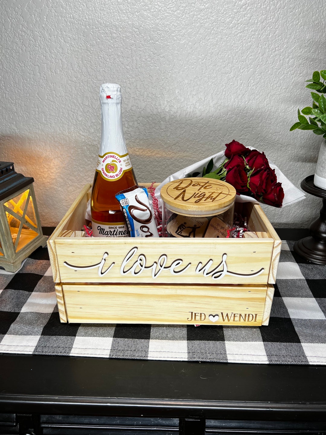 Personalized Storage Crate Gift Basket/personalized Wedding Gift ...
