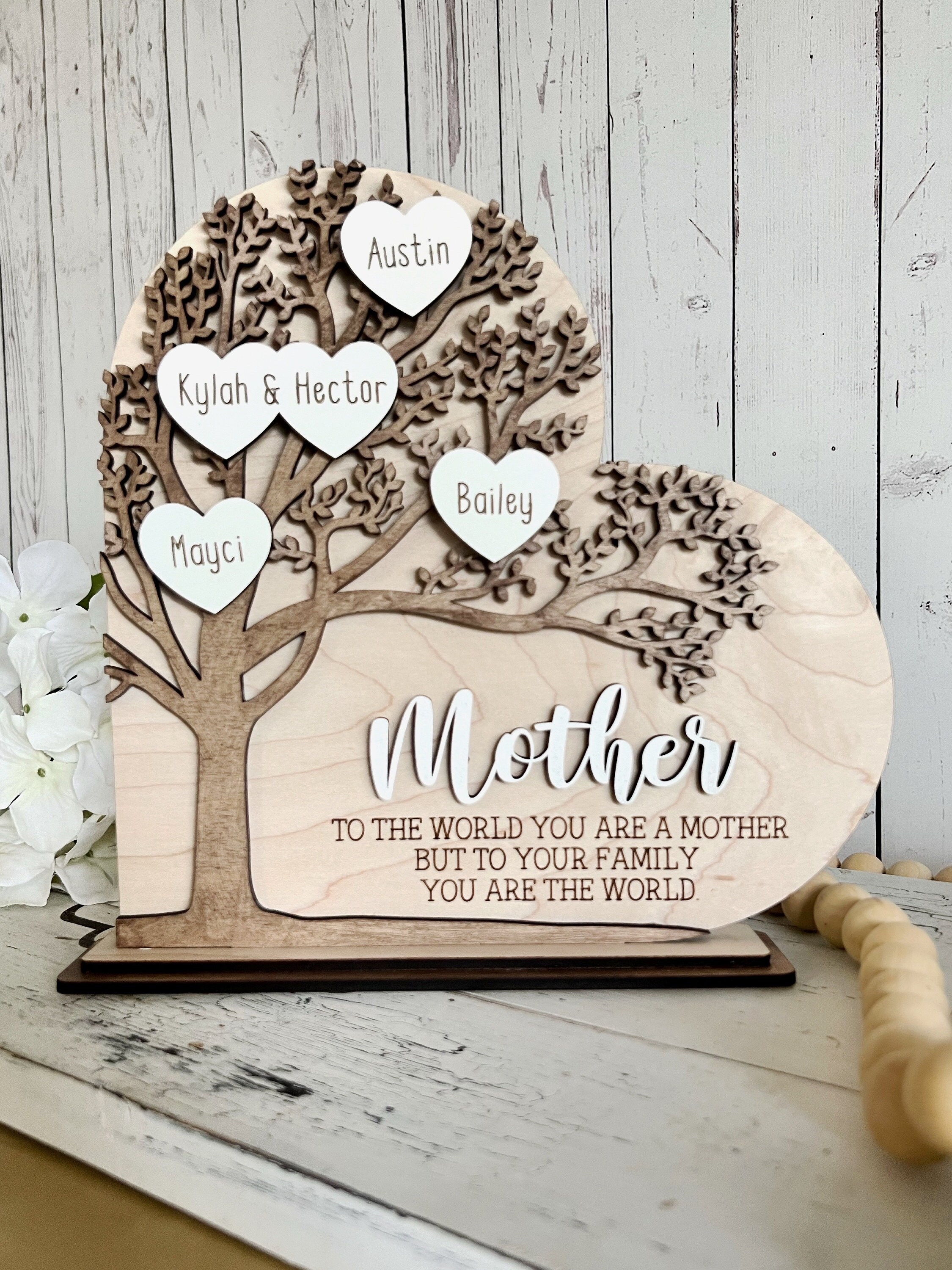 Personalized Family Tree/mothers Tree/mothers Day Gift - Etsy