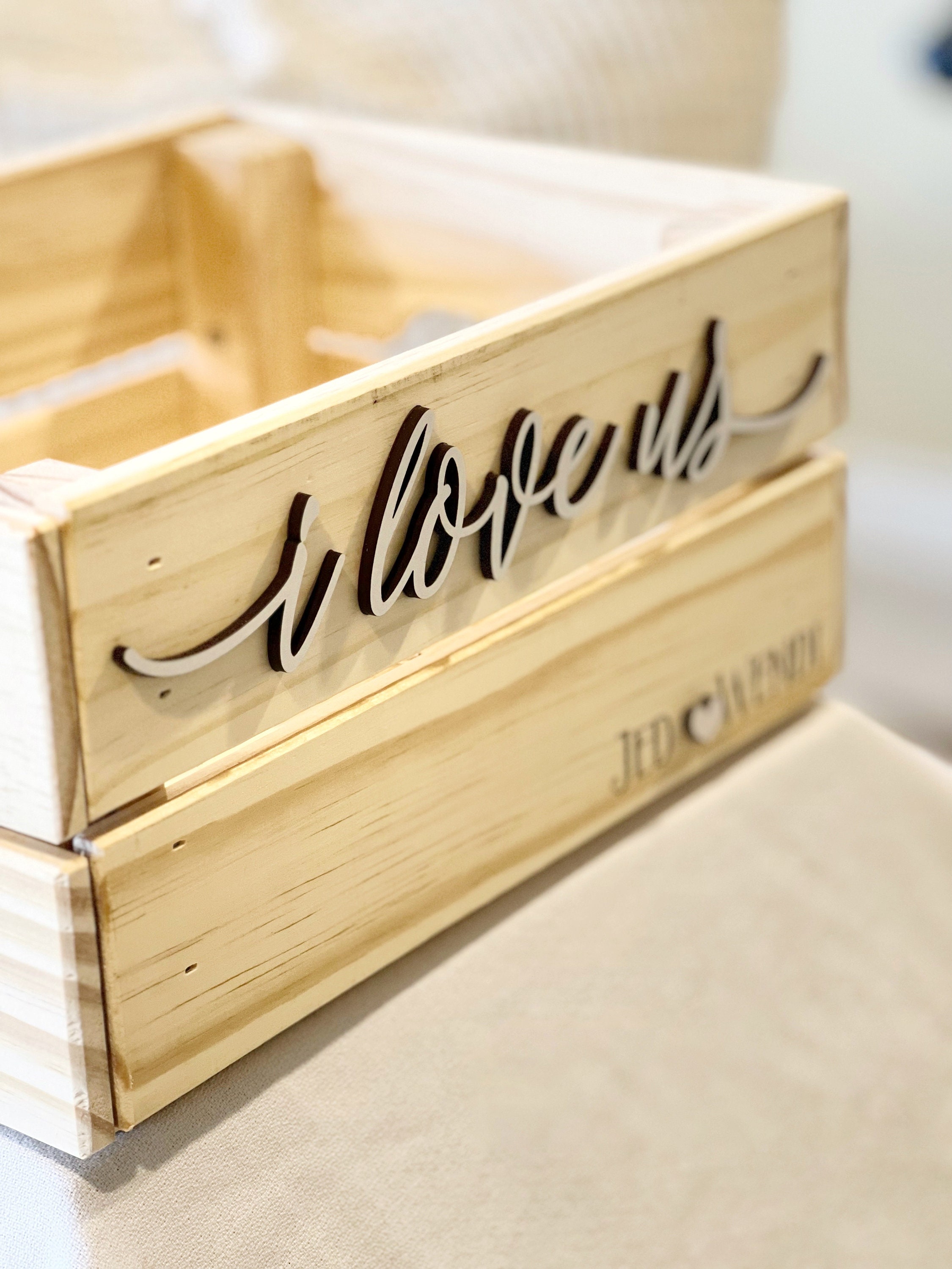 Personalized Storage Crate Gift Basket/personalized Wedding Gift ...