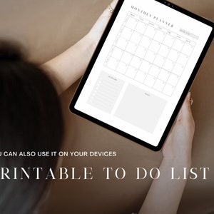 Monthly Planner Printable Minimalistic, Task Lists, Aesthetic Life ...