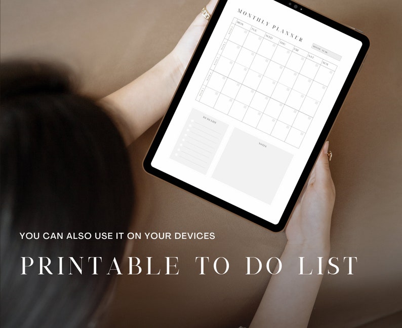 Monthly Planner Printable Minimalistic, Task Lists, Aesthetic Life ...