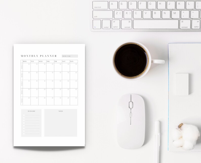 Monthly Planner Printable Minimalistic, Task Lists, Aesthetic Life ...