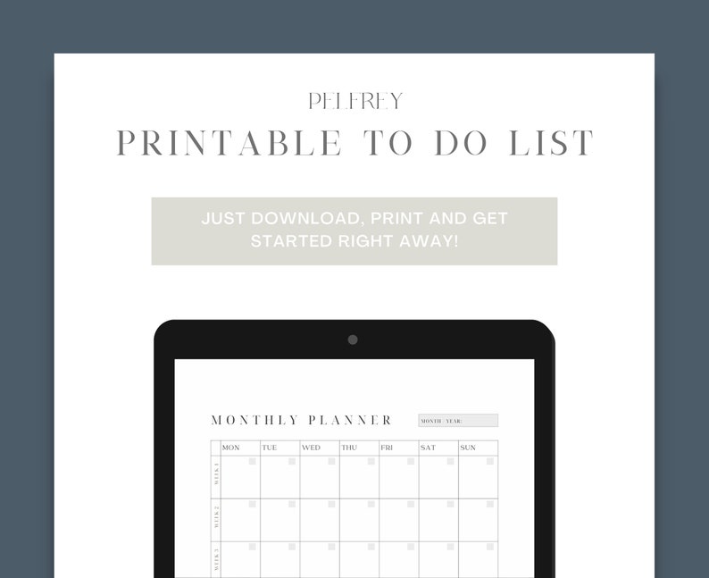 Monthly Planner Printable Minimalistic, Task Lists, Aesthetic Life ...