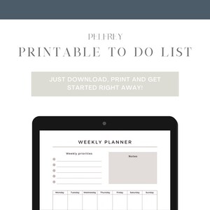 Weekly Planner Printable Minimalistic Task Lists to Do List - Etsy