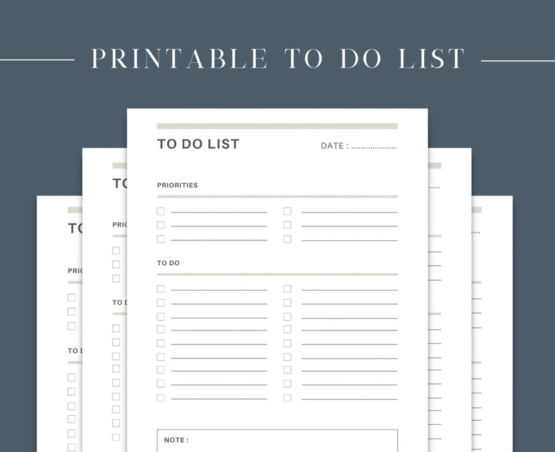 10 COLORS Printable to Do List Daily To-do Pdf Planner Checklist ...
