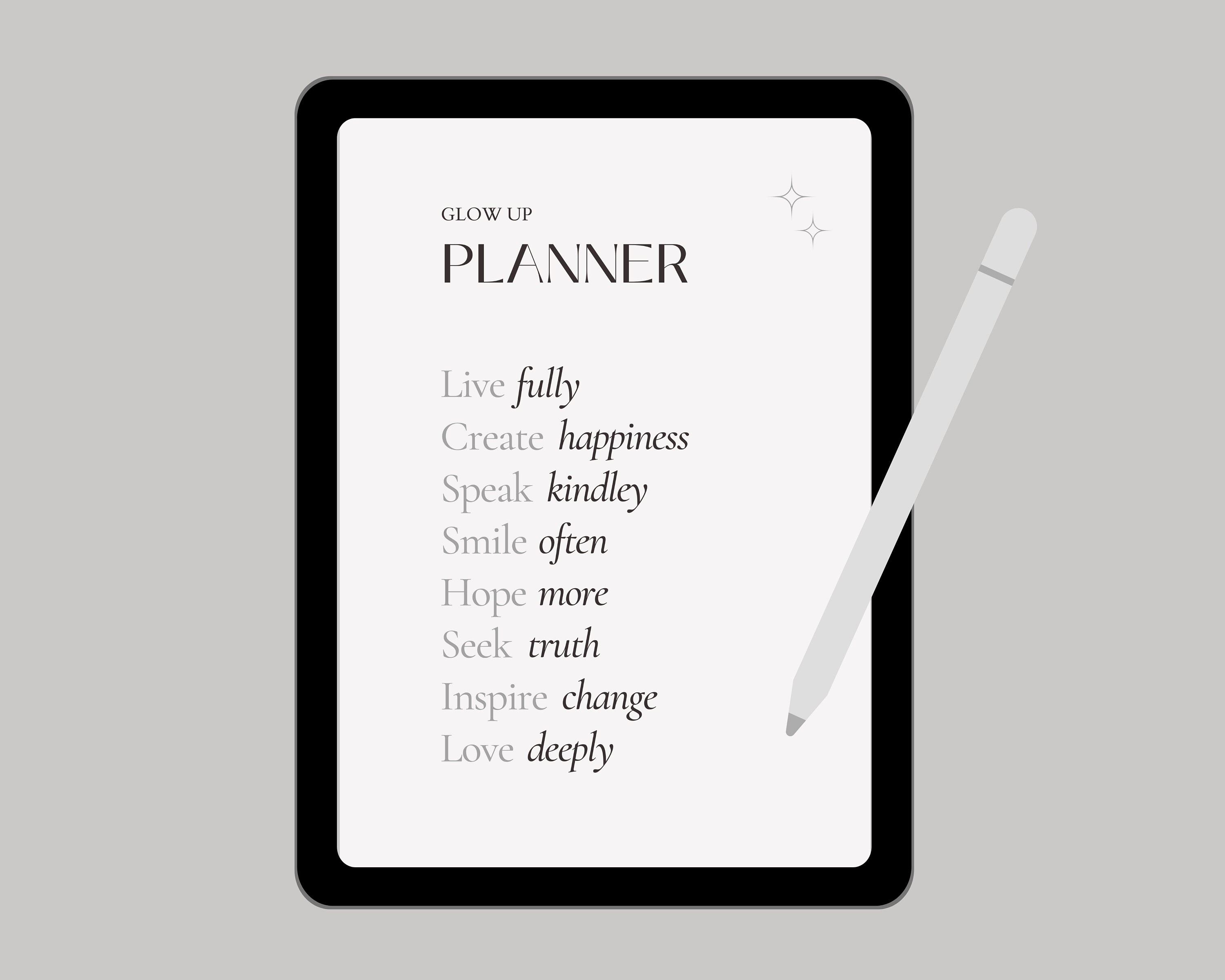 Digital Glow up Journal, Dream Girl Planner, Self Care Journal, iPad ...