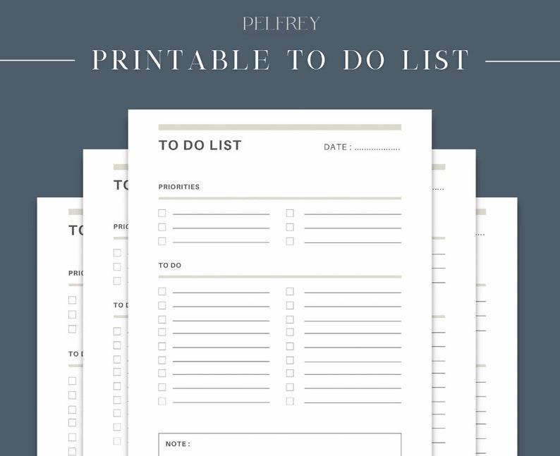 Printable to Do List — PDF Planner Checklist — Task Lists — Instant ...