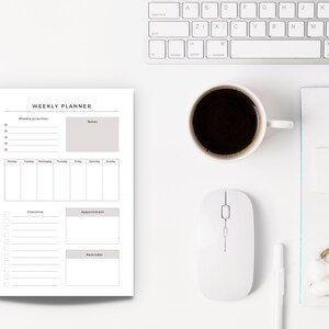 Weekly Planner Printable Minimalistic Task Lists to Do List - Etsy