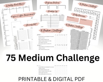 75 Medium Challenge, 75 Medium Challenge Tracker, Daily Habits, Habit ...