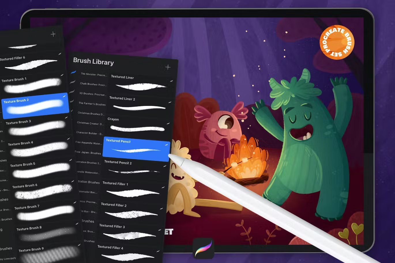 The Monster: Procreate Brushes Font for Procreate Procreate - Etsy