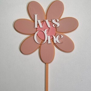 Personalised Daisy Topper | Flower | Acrylic Cake Topper | Retro ...