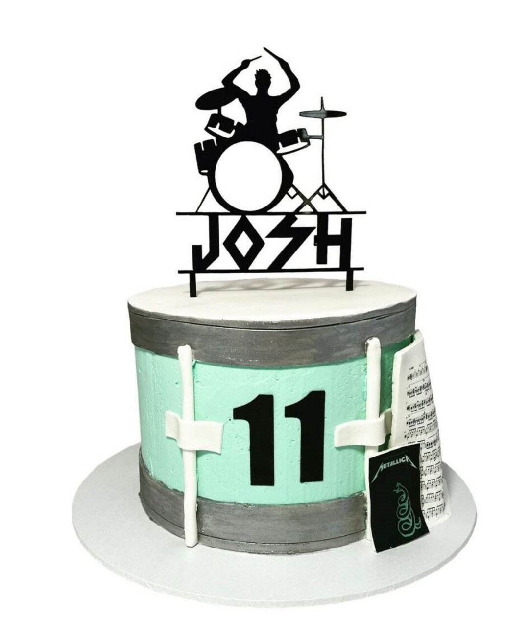 Personalised Drummer Cake Topper | Music | Acrylic Cake Topper | Metal ...