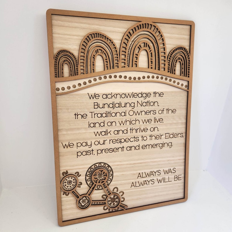 Personalized Indigenous Acknowledgement Sign | Laser Cut Wood, School ...