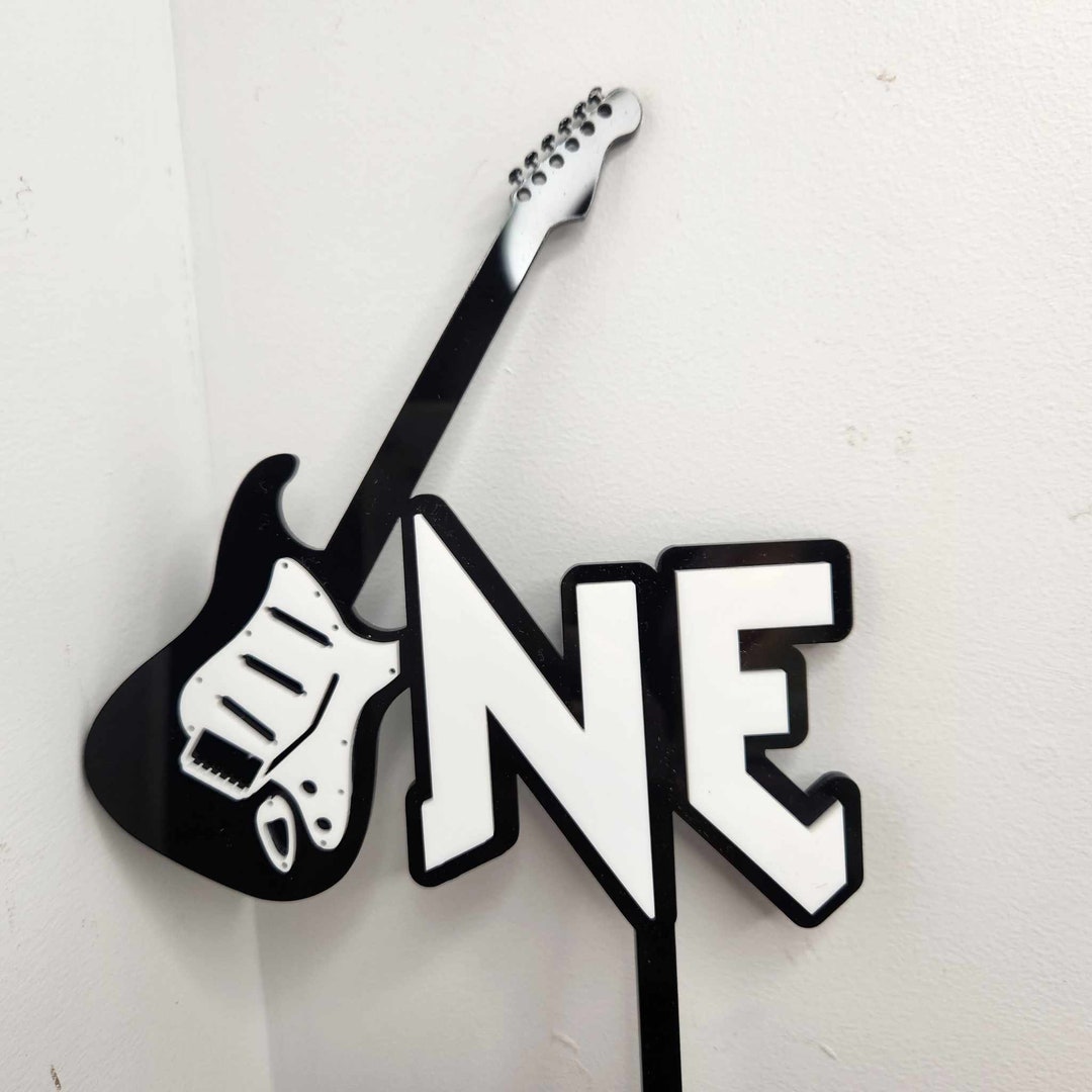 ONE Guitar 1st Birthday Cake Topper | Acrylic Cake Topper | 1st ...