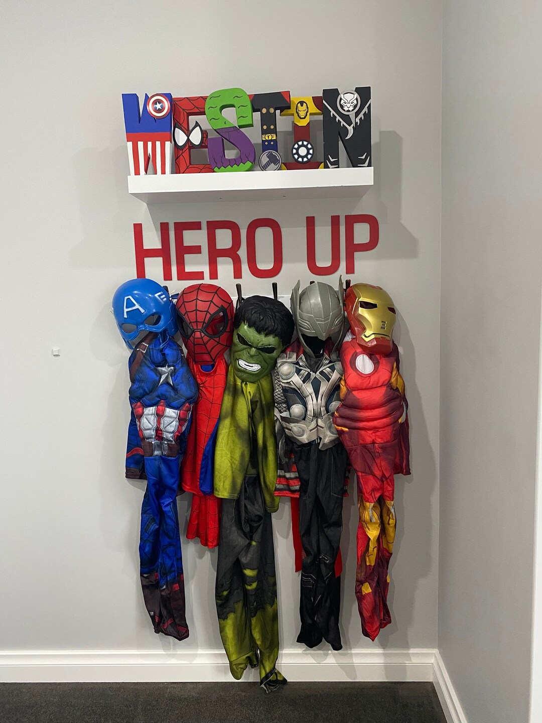 HERO UP Wall Art | Superhero Rooms | Dress up Corner - Etsy