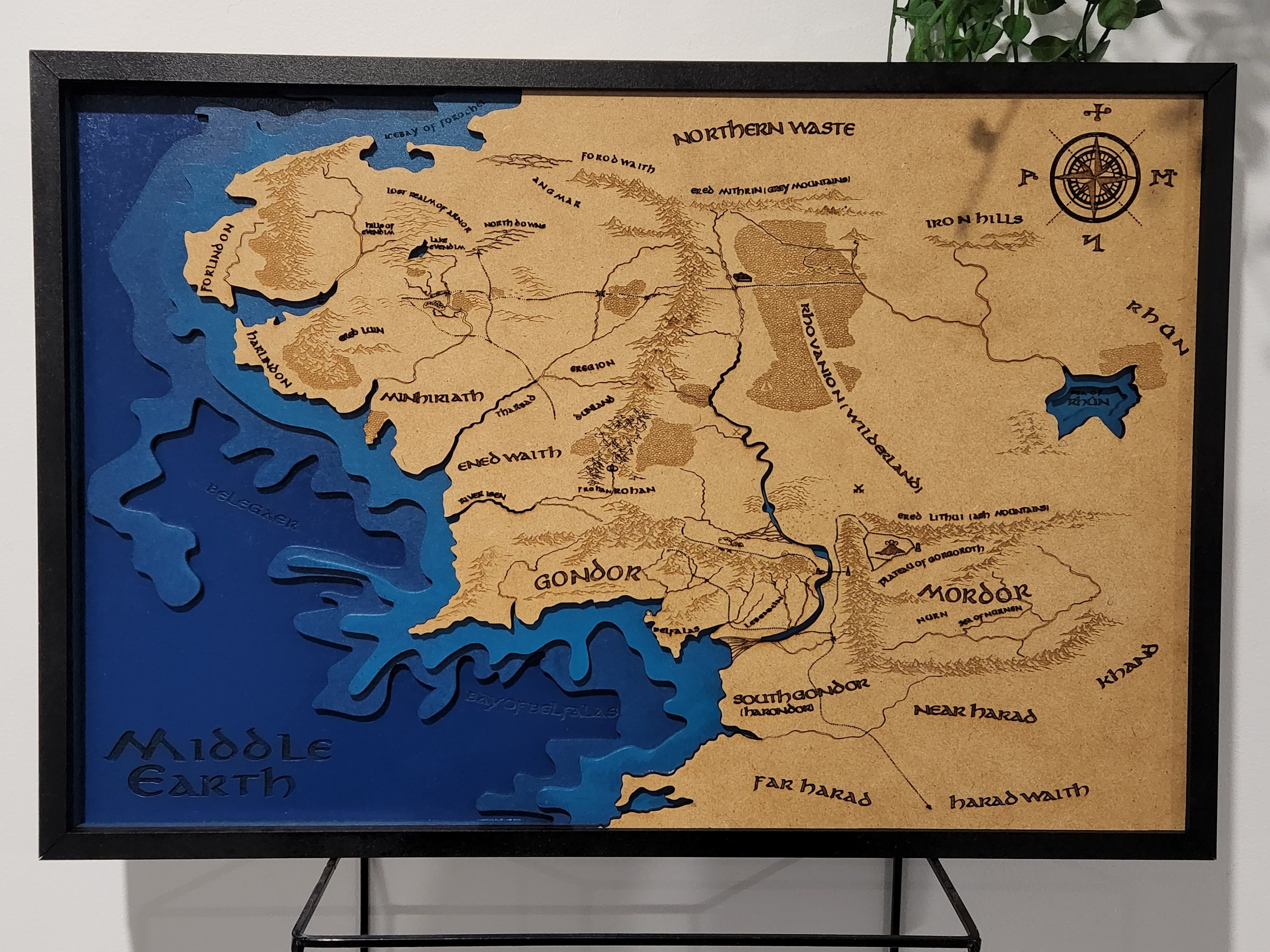 Lord of the Rings Middle Earth Topological Map - Etsy
