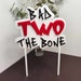 Bad to the Bone Cake Topper Acrylic Cake Topper Second Birthday Punk ...