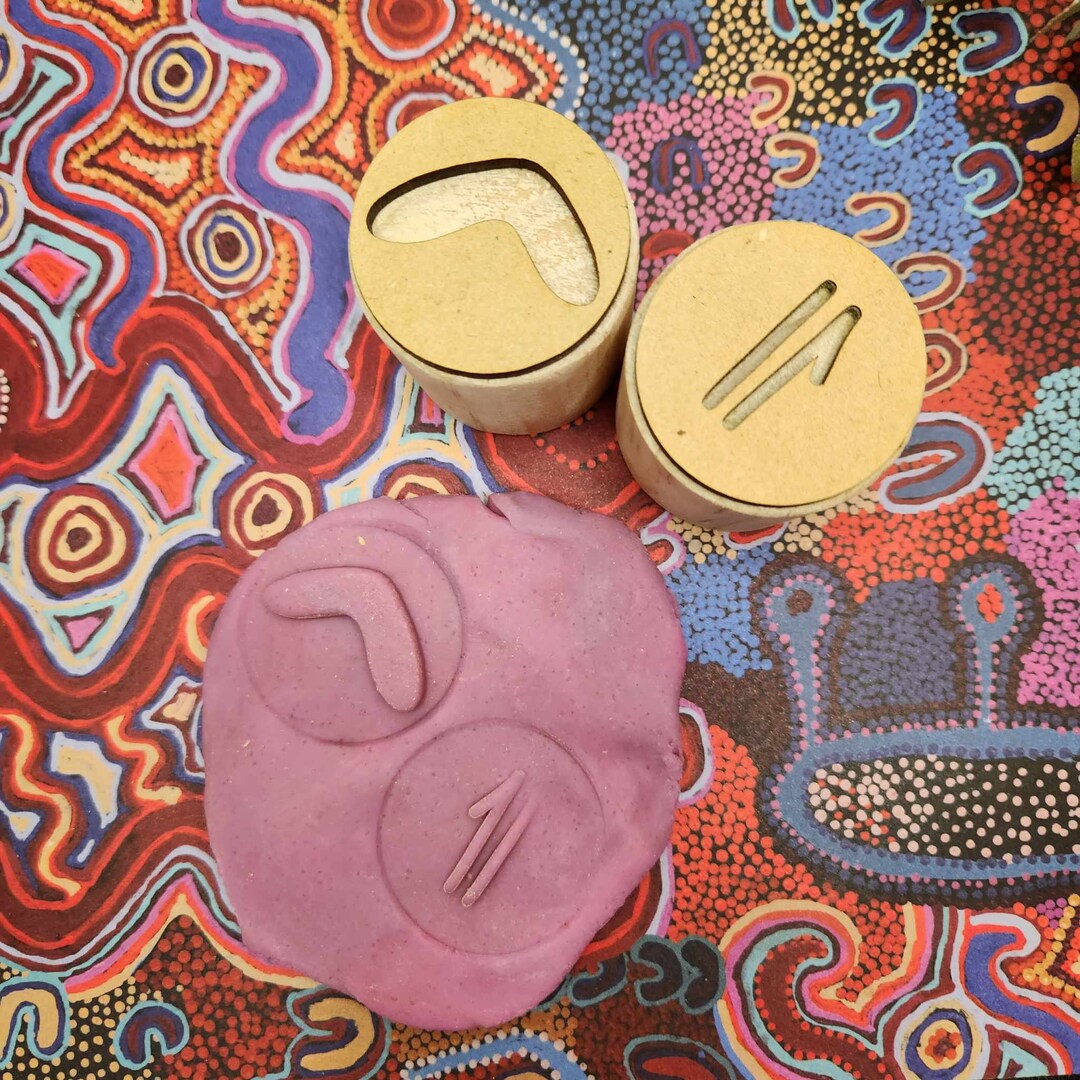 Spear and Boomerang | Indigenous Playdough Stamps - 2 Pack | Daycare ...