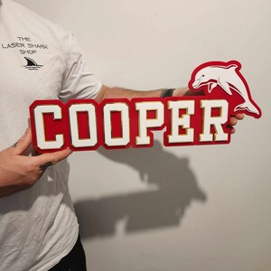 Personalised NRL Inspired Wall Name Kids Room Wall Names Games Room ...