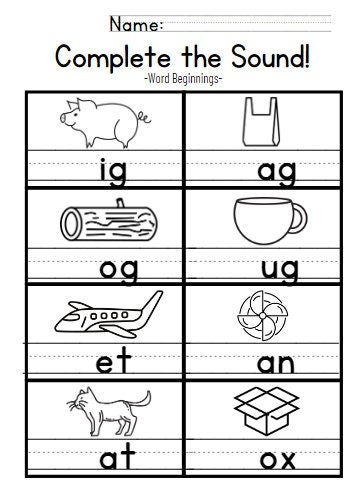 Beginning Sounds Worksheet First Grade Education Teachers Sound Words ...