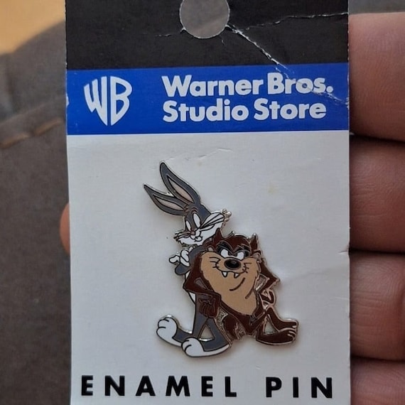 1997 Looney Tunes/Warner Bros Taz & Bugs Bunny Pin - Gem