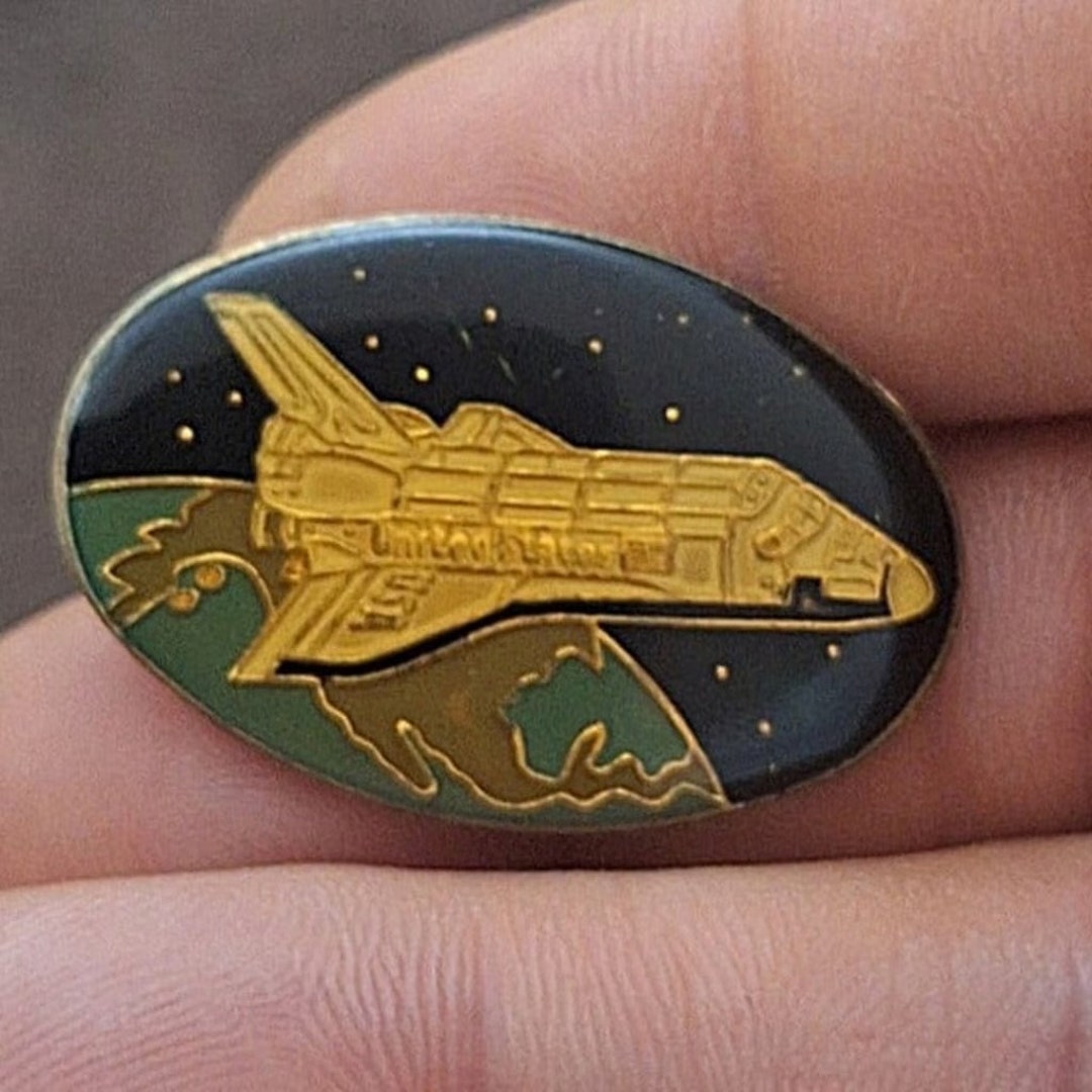 80s NASA Challenger Space Shuttle Enamel Pin - Etsy