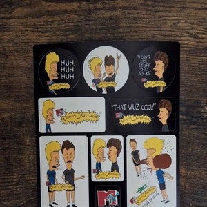 1993 Sheet of Licensed MTV Beavis and Butthead Cardboard Punchouts - Etsy