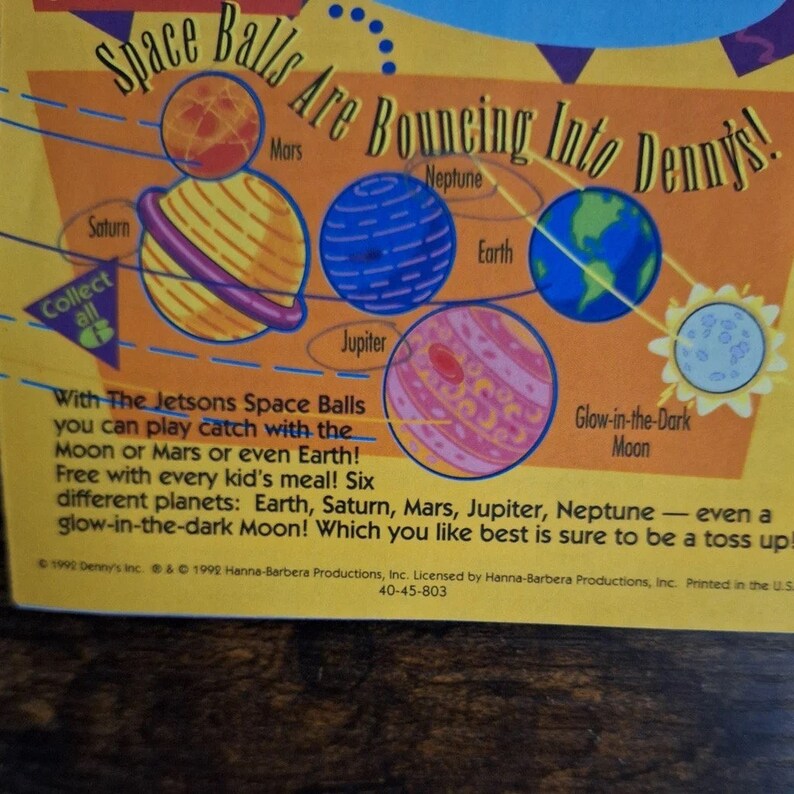 1992 Denny’s the Jetsons Fun Book Space/menu Comic Book - Etsy