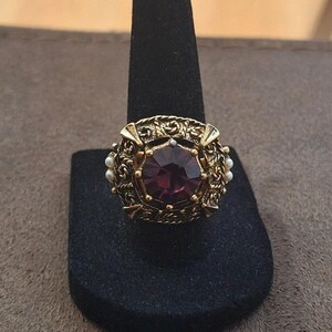 Purple Amethyst Stone Signed Emmons Ring - Etsy