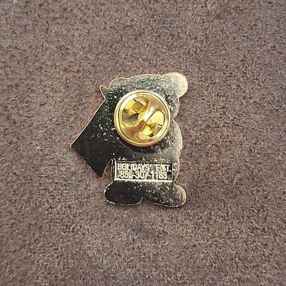 1980s Teddy Bear American Flag Pin - Gem