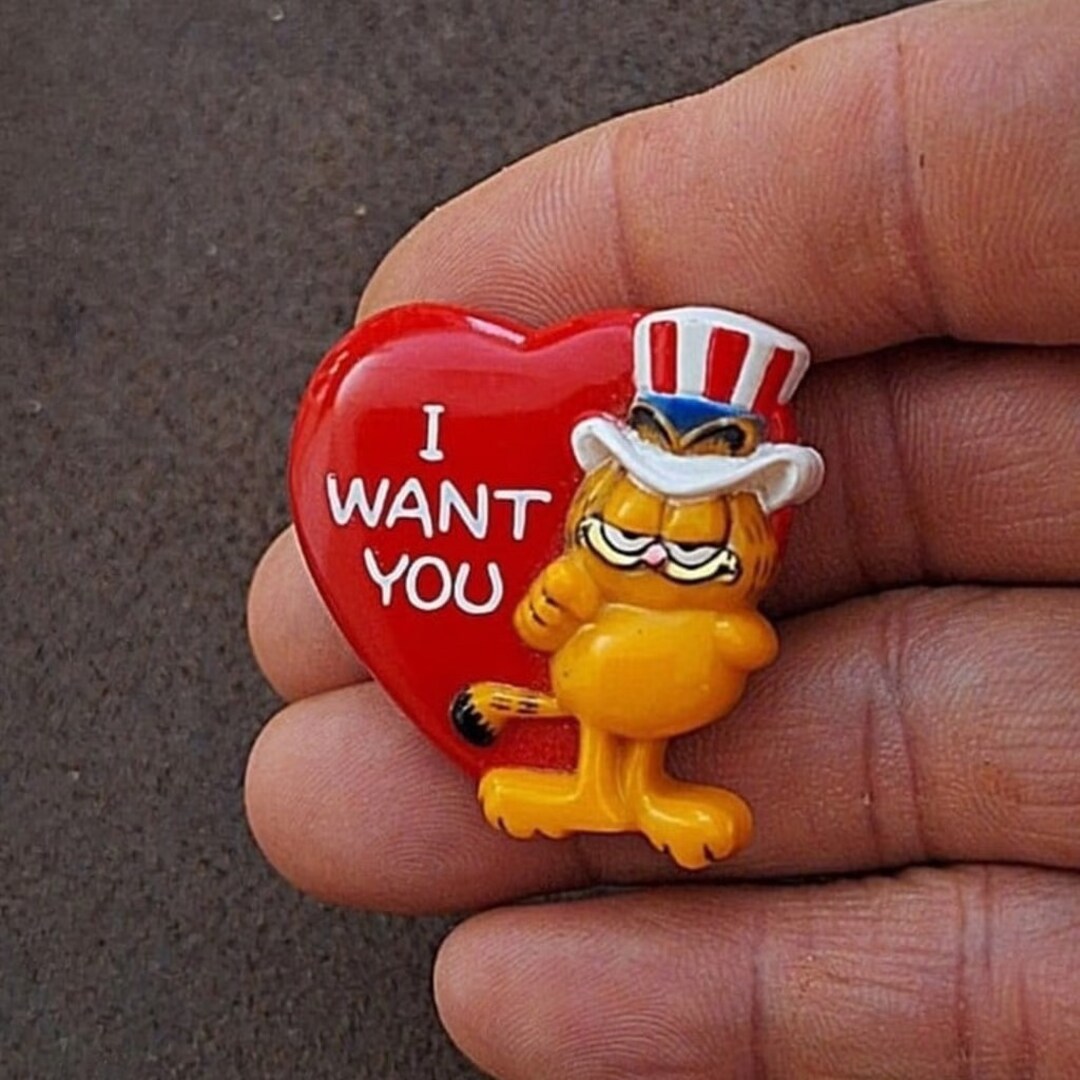 1978 Garfield I Want You Uncle Sam Pin - Etsy