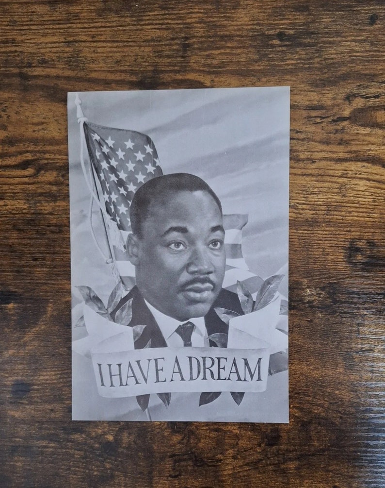 1968 Martin Luther King Memorial Postcard - Etsy