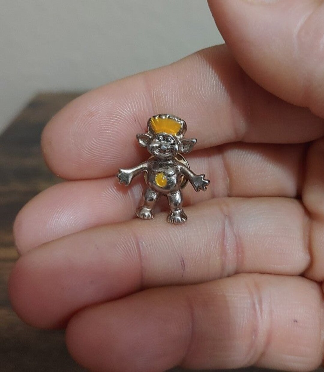 Gold Tone Troll Enamel Hair and Belly Pin/brooch - Etsy