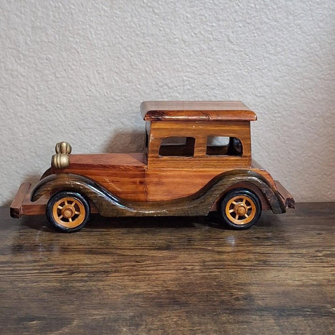 1960s Handmade Carved Wood Toy Car With Hinged Lid - Etsy