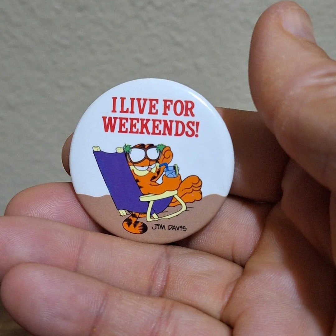 1978 Garfield Pinback Button/pins - Etsy