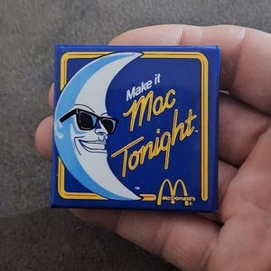 1980s Make It Mac Tonight Moon Man Mcdonalds Advertisement Pin - Etsy