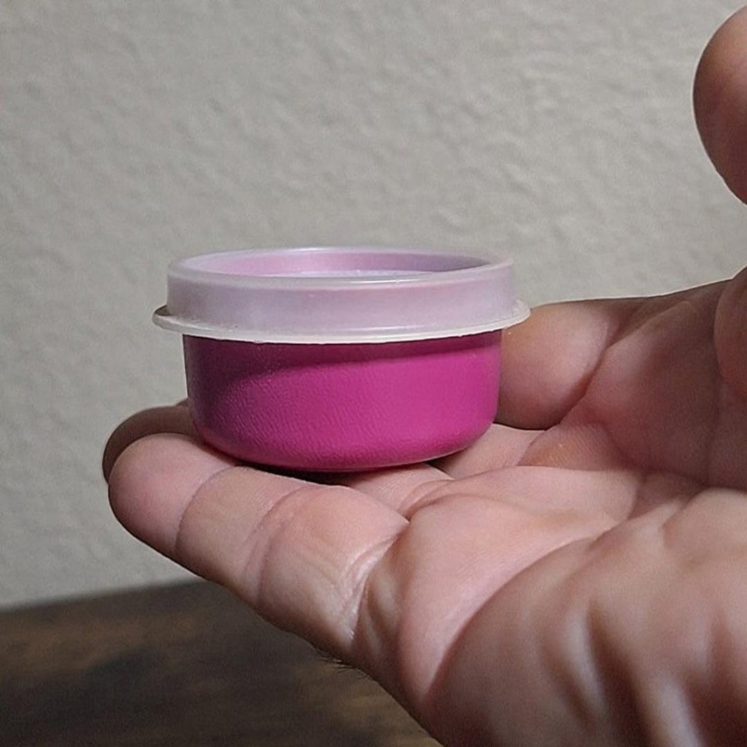 Berry Colored Tupperware Smidget Pill Box - Etsy
