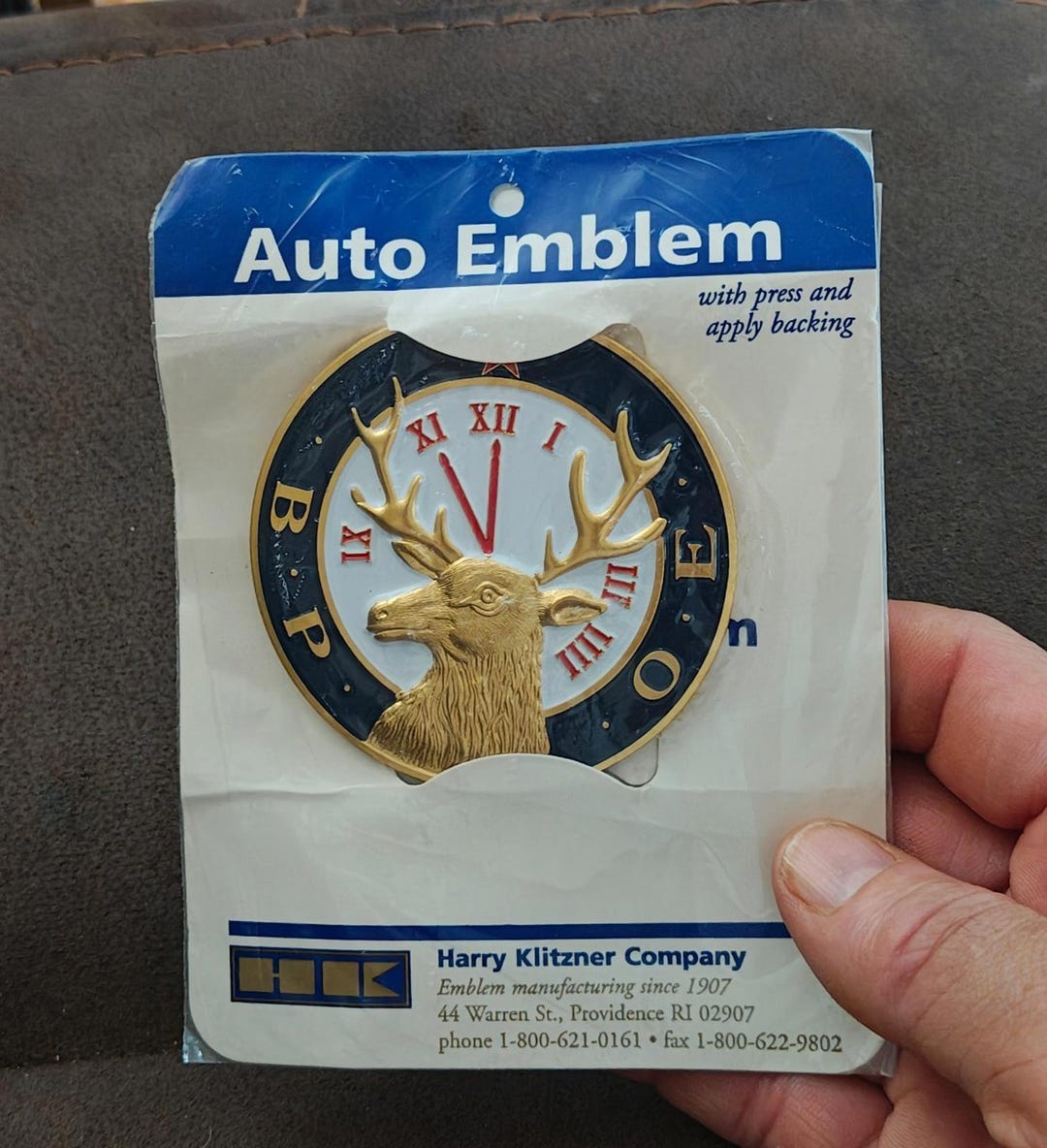 1970s/80s Benevolent and Protective Order of Elks (BPOE) Auto Emblem ...
