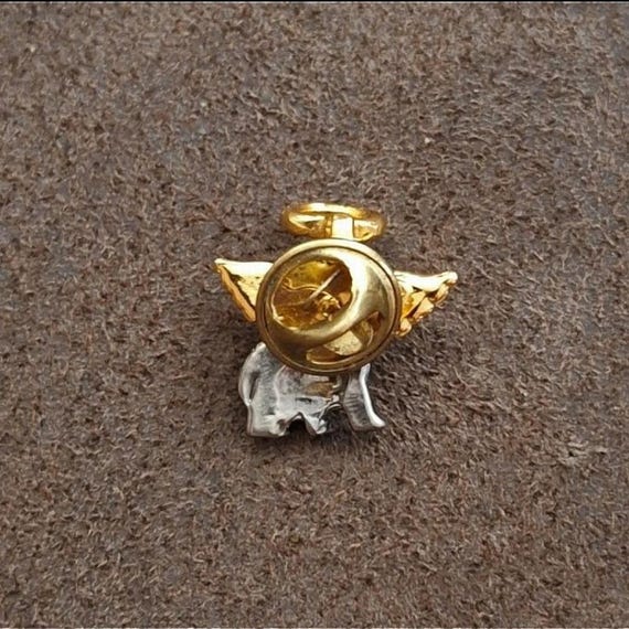 1980s CAMCO Puppy Angel Pewter Pin - Gem