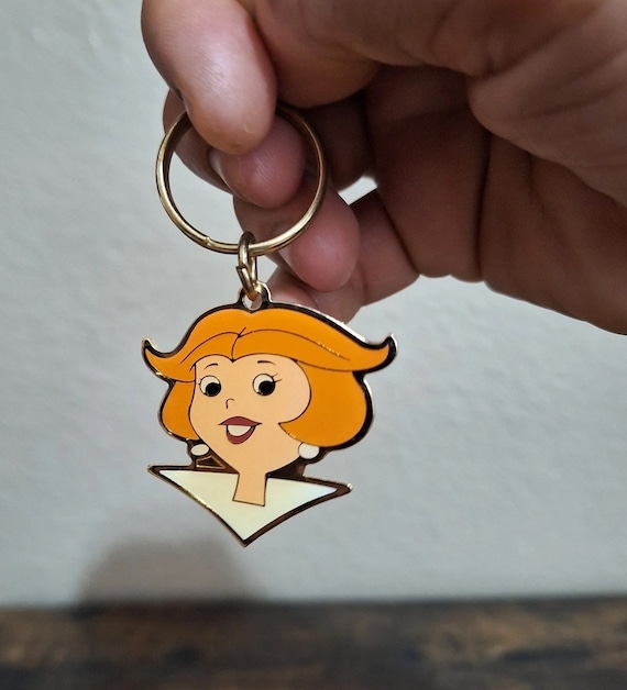 1990 The Jetsons Enamel Keychain/Keyring - Gem
