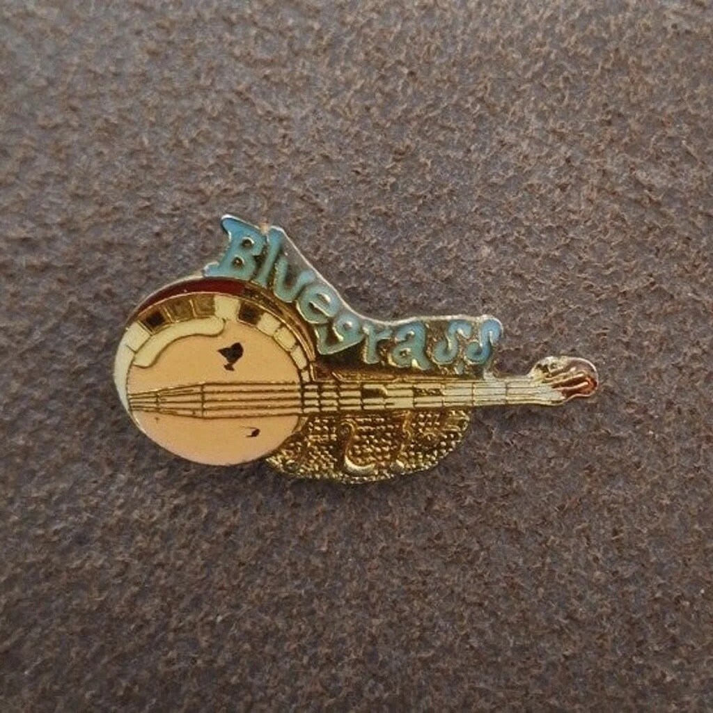80s Bluegrass Pink Banjo Music Notes Enamel Pin - Etsy