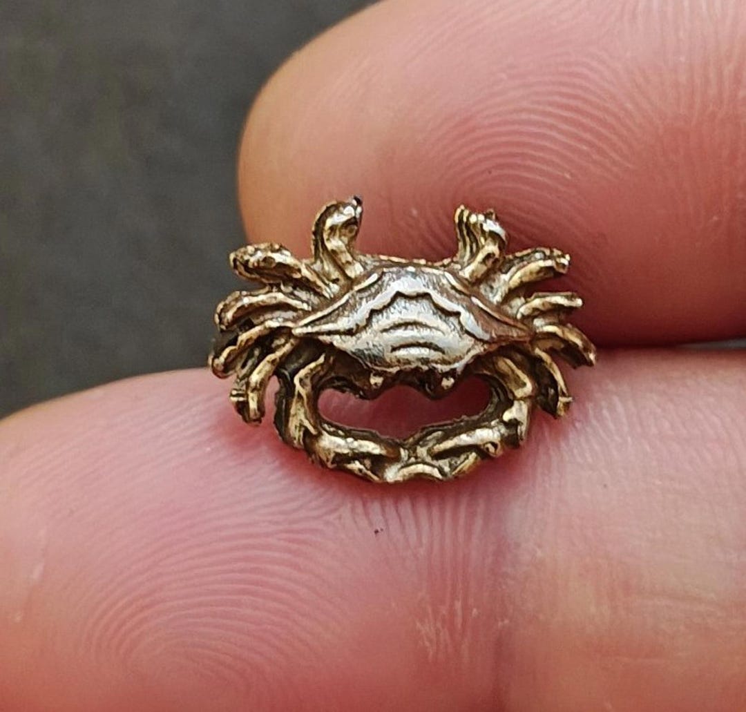 1980's Small Gold Tone Crab Pin - Etsy