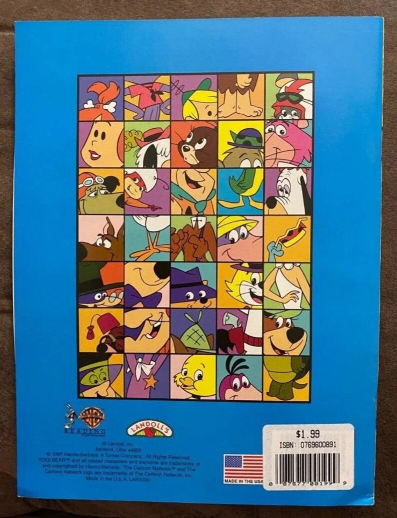 1997 Yogi Bear Cartoon Network Sticker Book - Etsy