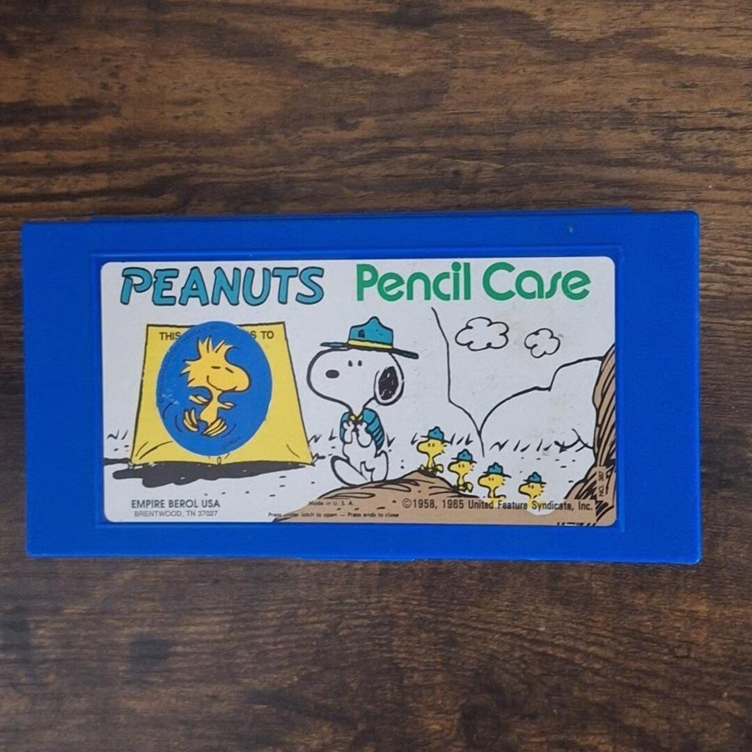 1965 Peanuts Snoopy Beagle Scout Woodstock Pencil Case - Etsy