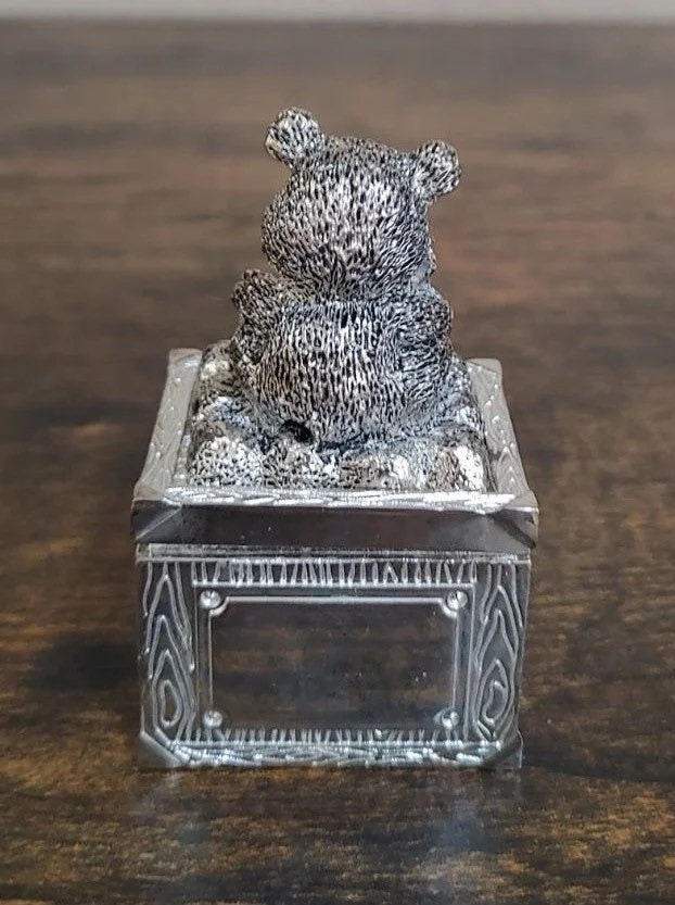 Babys First Tooth Teddy Bear Keepsake Silver Plated - Etsy