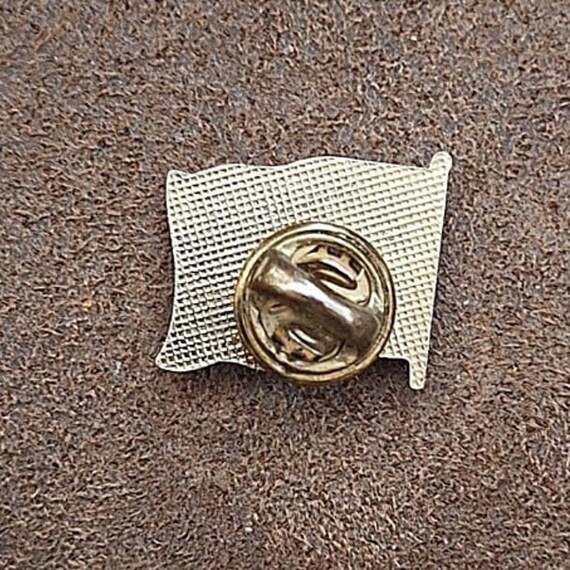 80s Arizona State Flag Gold Tone Enamel Pin - Gem