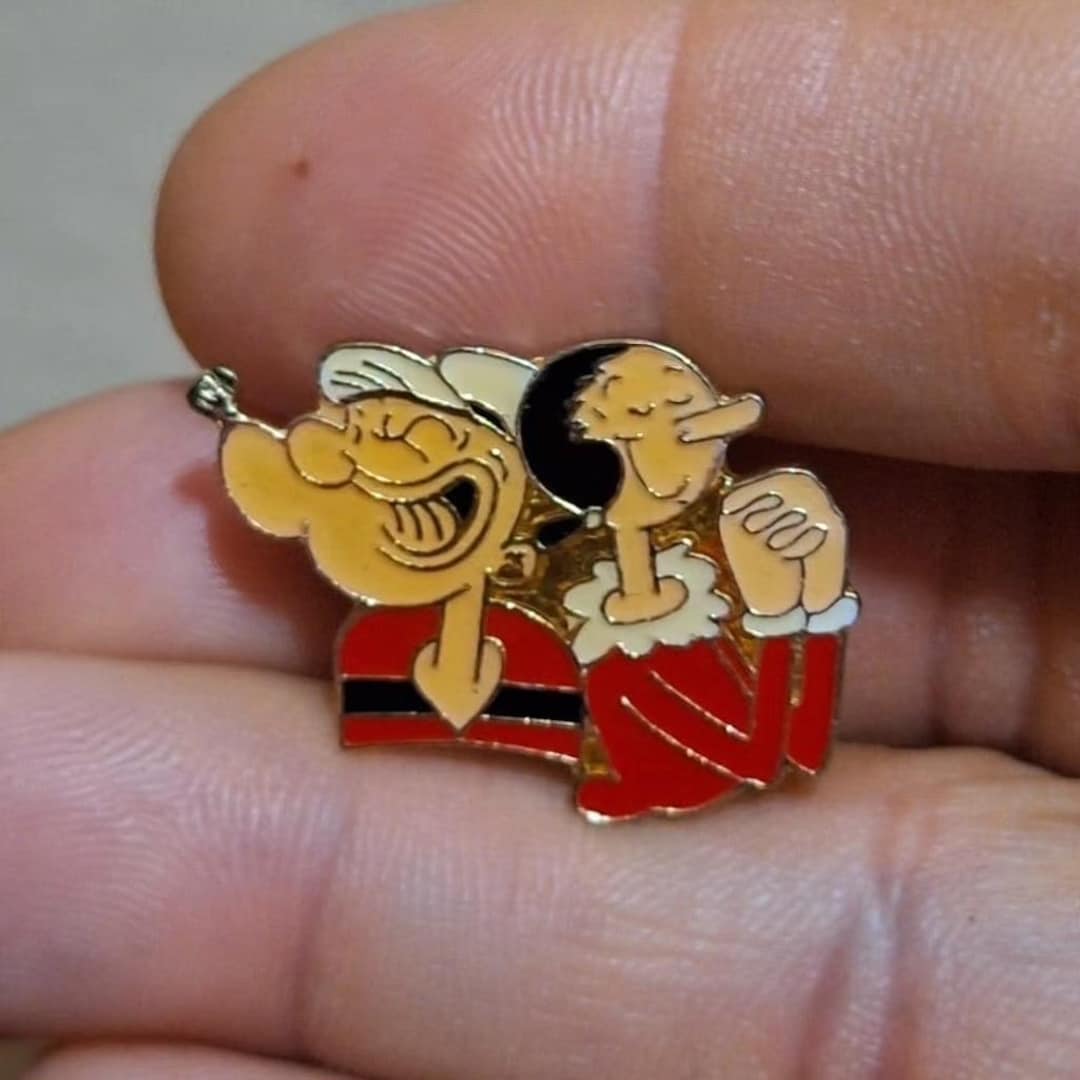 80s Olive Oyl and Popeye Pin - Etsy