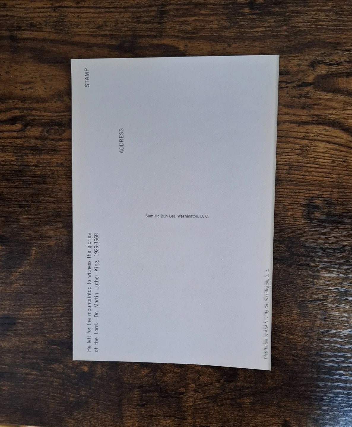 1968 Martin Luther King Memorial Postcard - Etsy