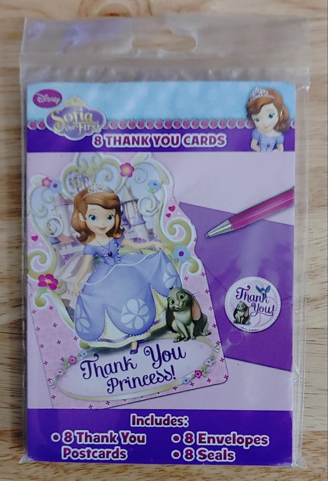 Sofia the First Thank You Note Set - Etsy